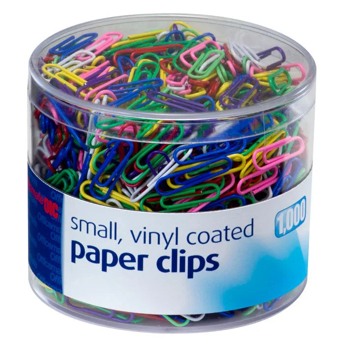 Officemate® Assorted Colors Vinyl Coated Paper Clips – Victor® Technology