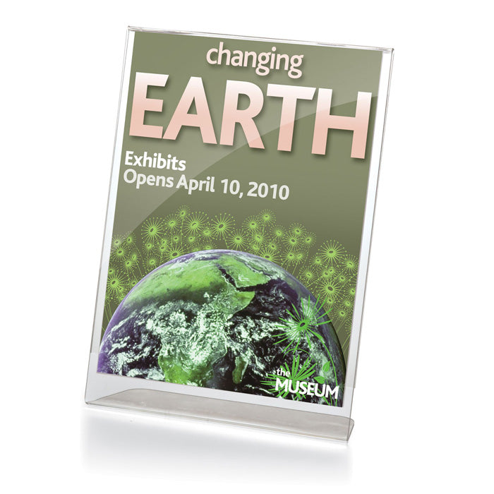 Slanted Vertical Sign Holder, 8 1/2-inch x 11-inch, Clear - 6-Pack ...