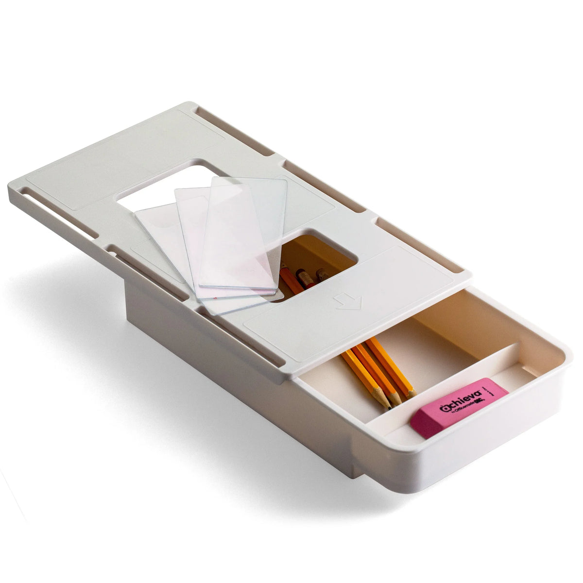 Stick-on Desk Drawer - Medium, White – Victor® Technology